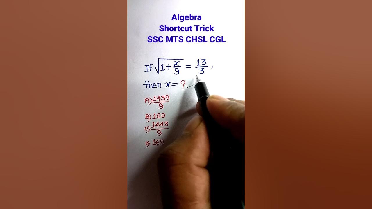 Algebra Shortcuts/ Tricks / Solutions| Algebra| Algebra Tricks| Math for SSC CGL GD CHSL| # ...
