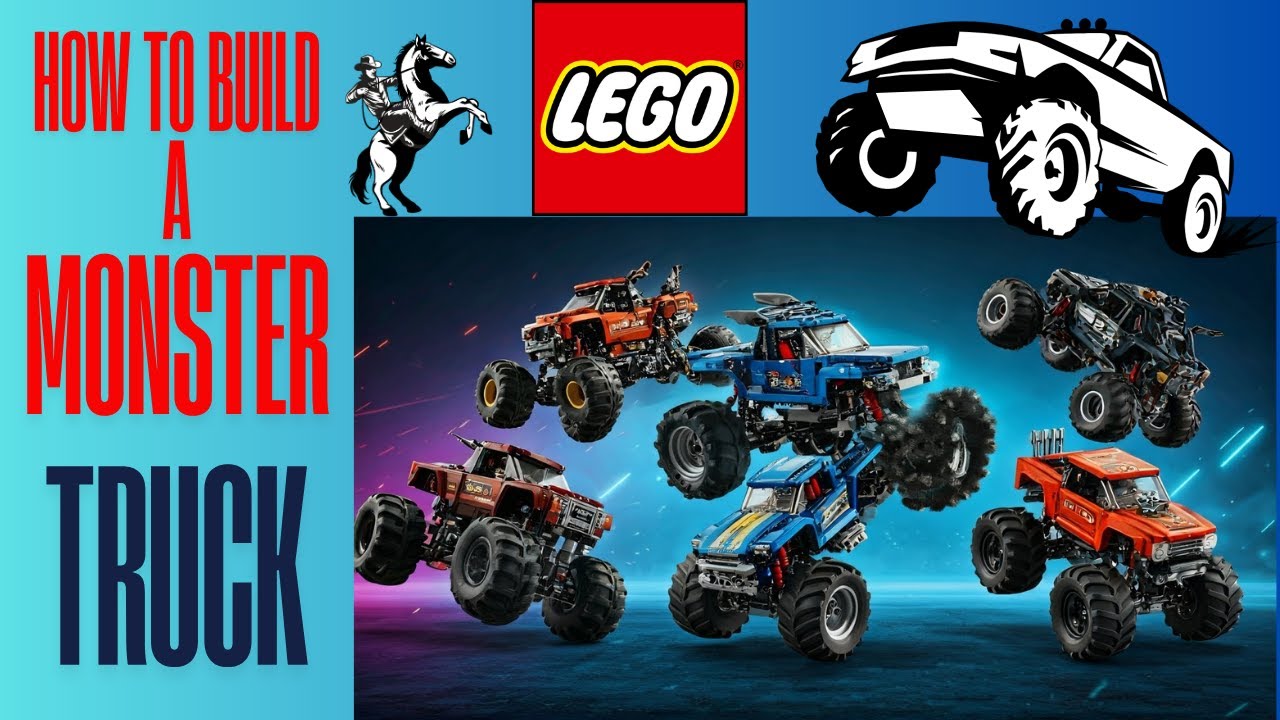 How To Build LEGO Monster Truck | No Instructions Random Pieces ...