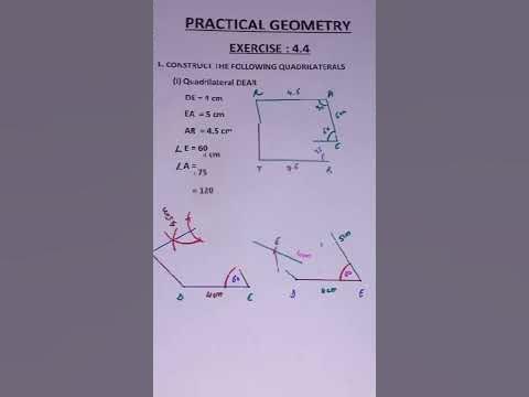 Class 8th Chapter 4(PRACTICAL GEOMETRY)Exercise 4.4 #shorts - YouTube