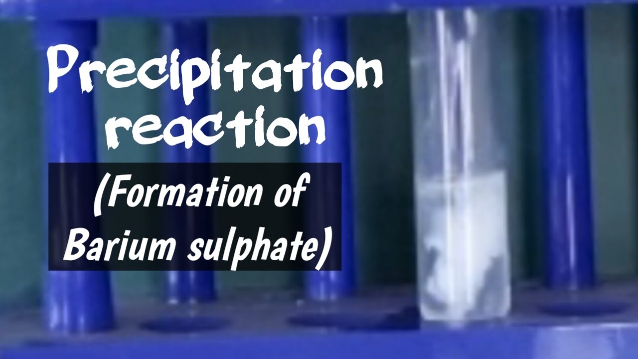 Precipitation reaction | Formation of Barium sulphate - YouTube
