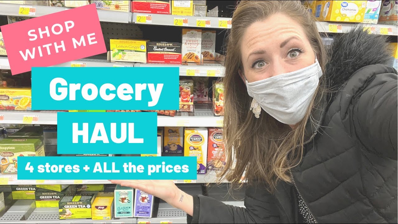 GROCERY HAUL for our large fam || limited stock ☹️ + 4 Stores & ALL the ...