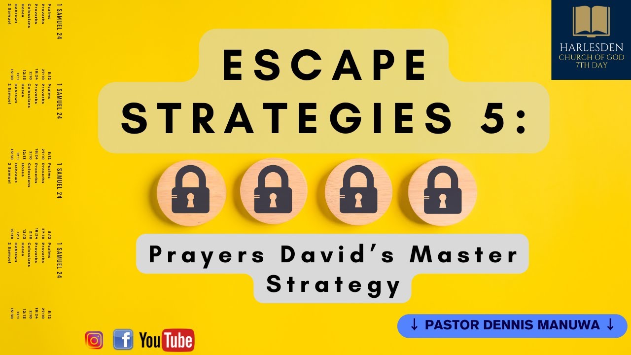 "Escape Strategies 5: Prayers David's Master Strategy" SERMON - YouTube