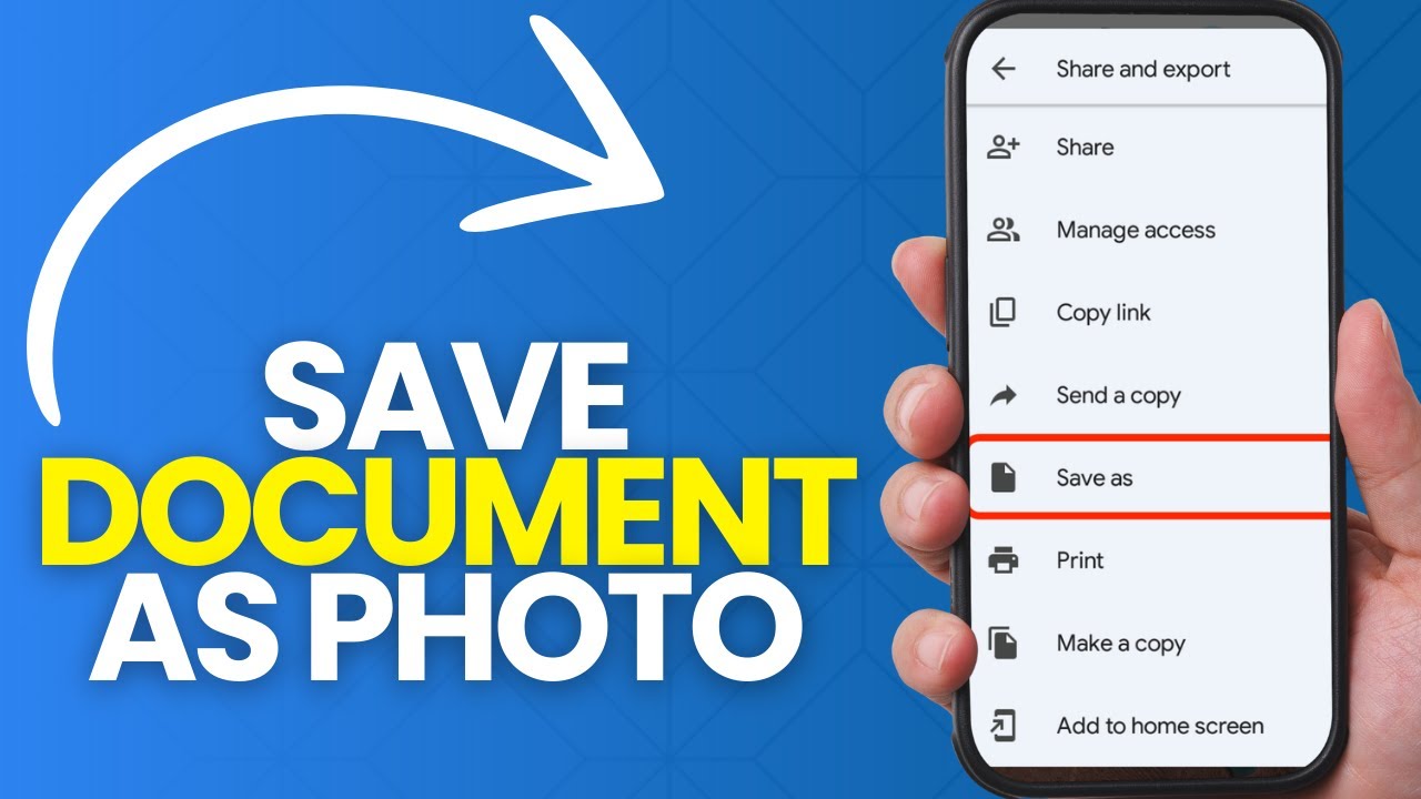 How to Save Document as Photo on Android - YouTube
