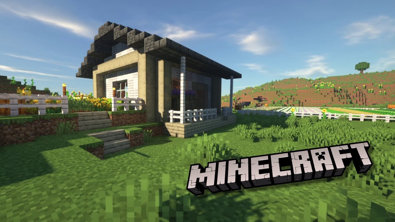 I made a tiny trading farmhouse in Minecraft SWEM survival #4 - YouTube