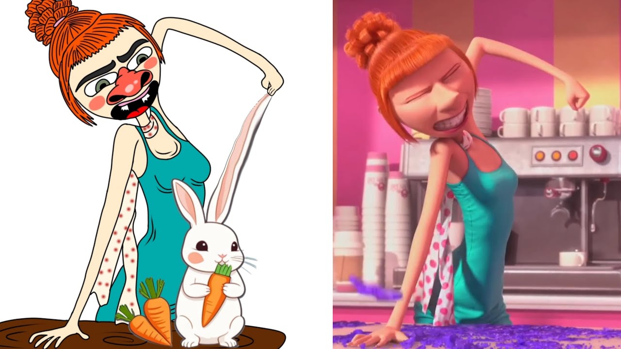 Despicable Me 2 Funny Drawing Meme 🤣🤣| Lucky Surprises Gru at the ...