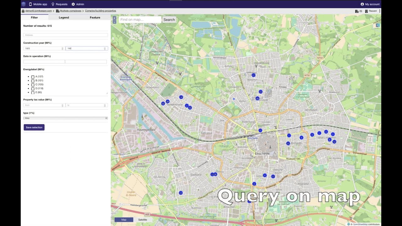 Finding properties on the map and applying filters - YouTube
