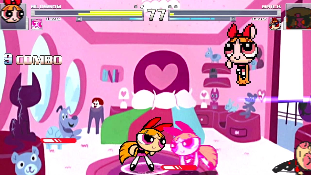 MUGEN blossom 2016 e blossom 8 bit VS brick e berserk - YouTube