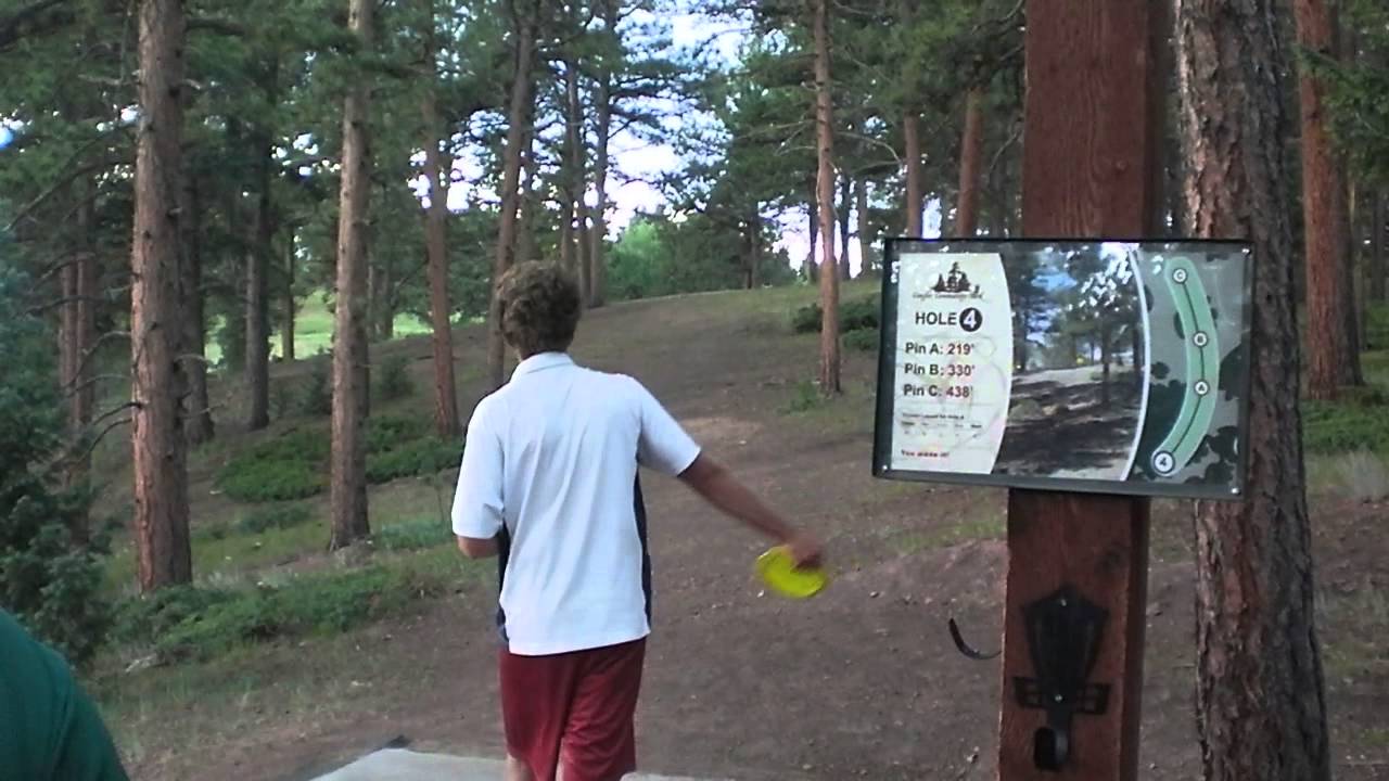 Disc Golf - Ryan K. drives Hole 4 at Beaver Ranch in Conifer, CO - YouTube