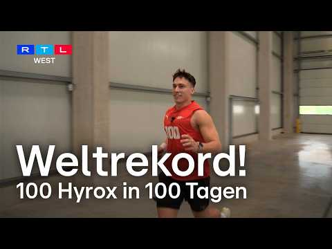 100 Hyrox-Wettkämpfe in 100 Tagen - Simon Gronau (27) stellt Weltrekord auf | RTL WEST