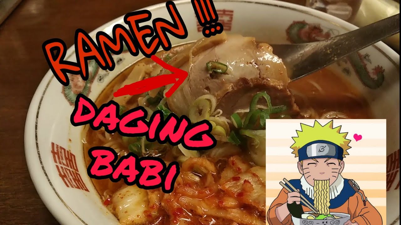 MAKAN RAMEN ASLI JEPANG !!! Awas ada daging babi - YouTube