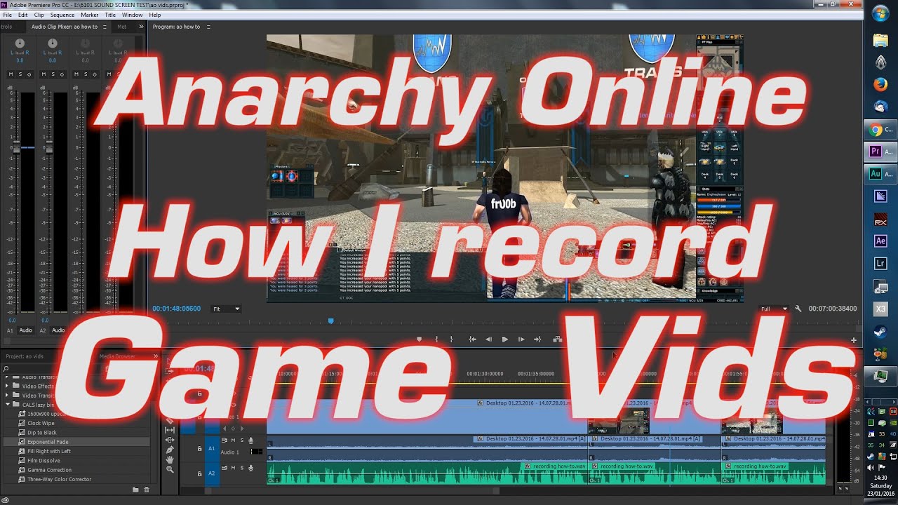 Anarchy Online 18.8.7 HOW-TO RECORD Multi-track Audio with Shadowplay - YouTube
