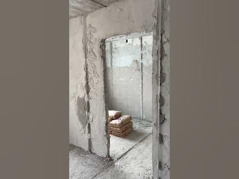 Выравниваем стены, гипсовой штукатуркой. Выставляем маяки. - YouTube