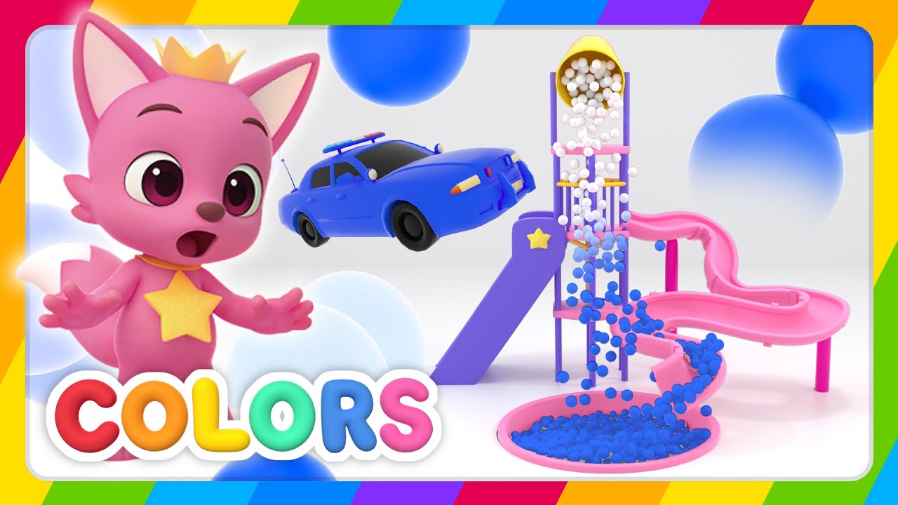 Magic Slide Playground Learn Colors | Police Cars | Color Balls ...
