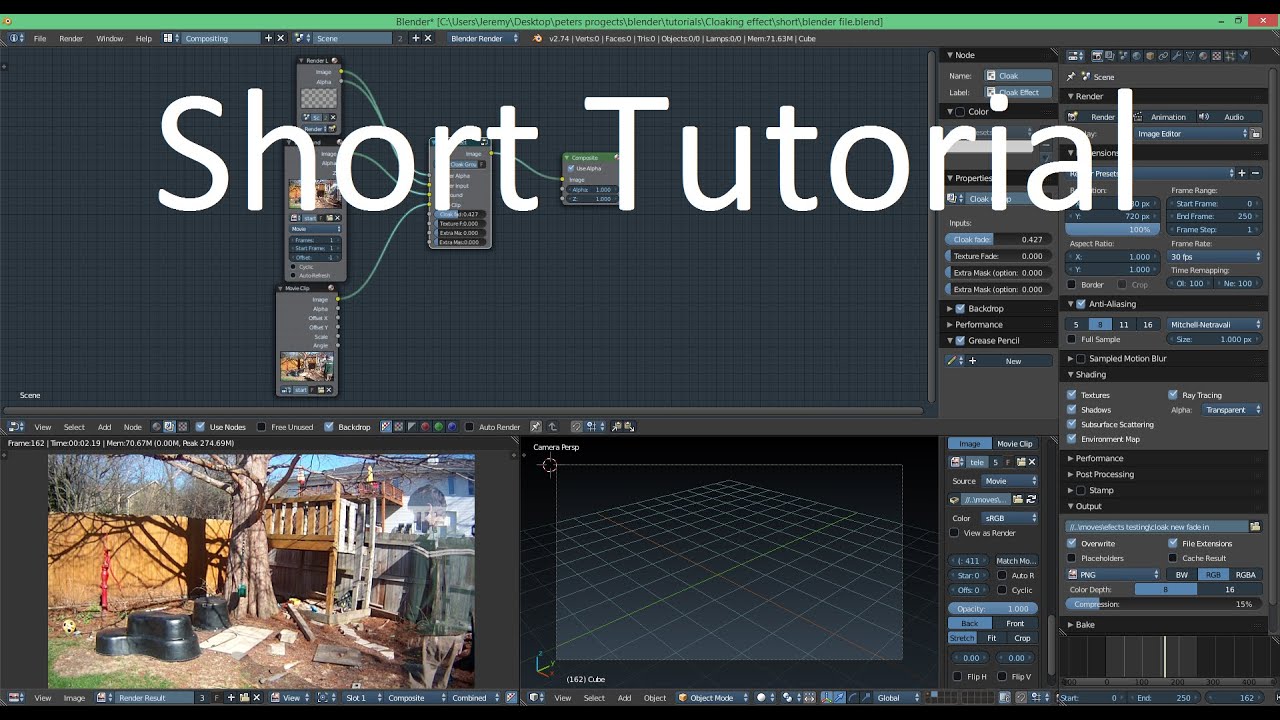 Short cloaking animation tutorial - YouTube