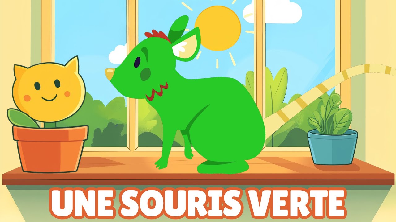 Une Souris Verte 🐭Comptine pour Bébé et Enfants🎵Chanson Une Souris ...