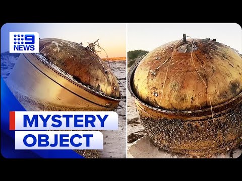 Mysterious object treated as ‘hazardous’ washes up on WA beach | 9 News Australia - YouTube