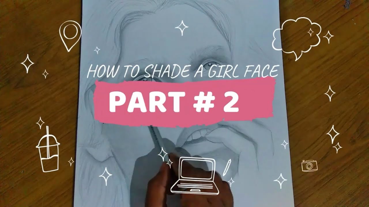 How To Shade a Girl Face & Its Eye Shadow | Real Time | Drawing ...