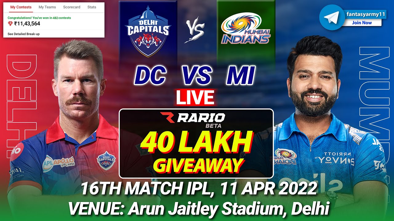 LIVE🔴| DC vs MI Live Prediction | DC vs MI Live Team | DC vs MI Live ...