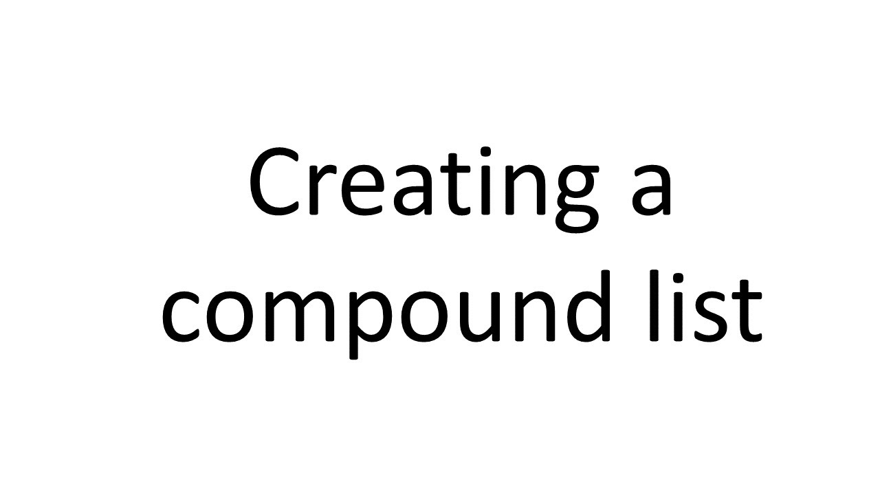 GCMS Data Analysis Software Creating a Compound List - YouTube