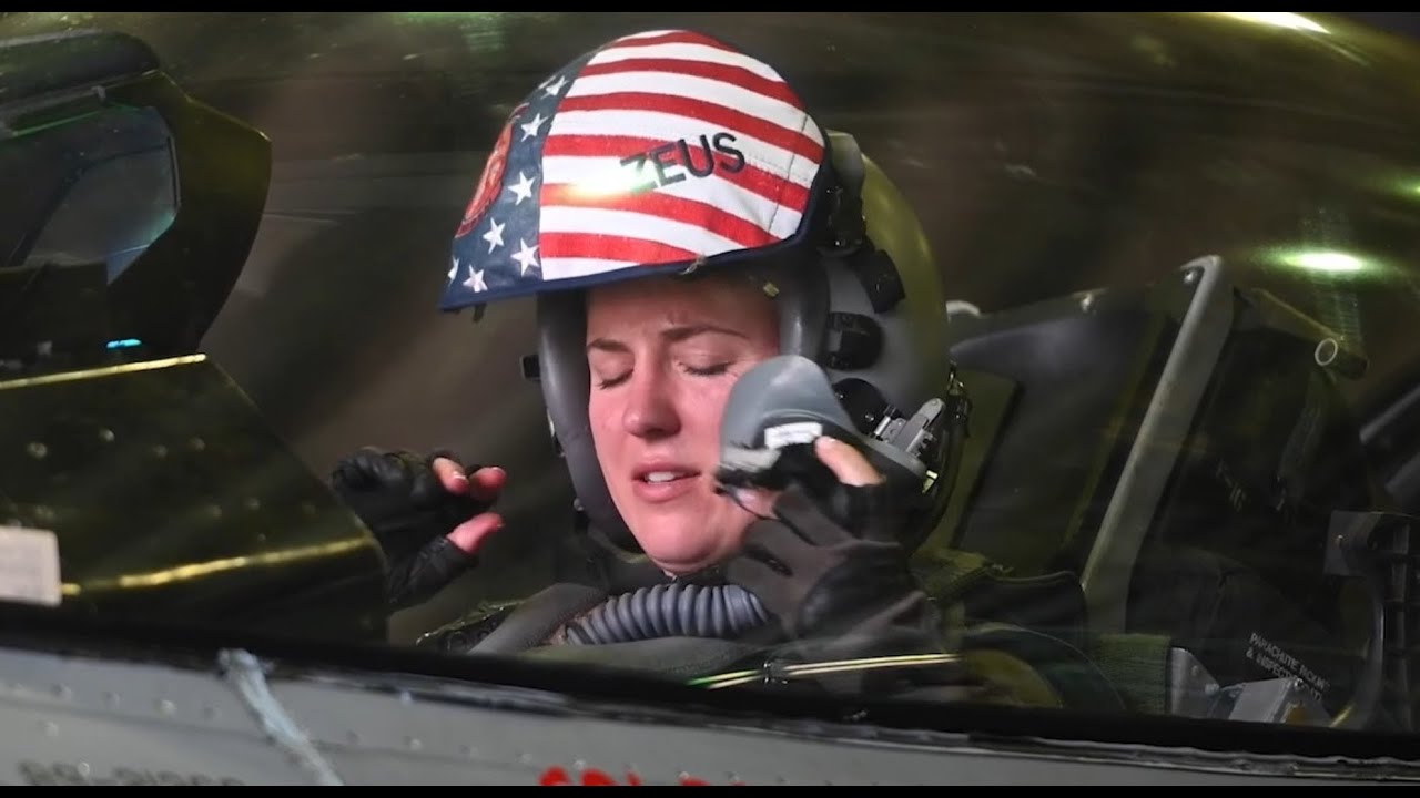 Female F-16 Fighter Pilot Take Off - YouTube