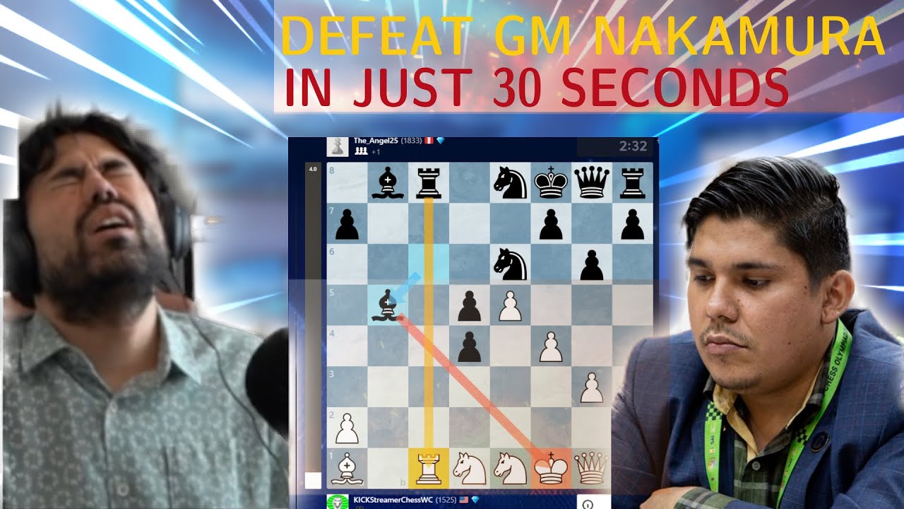 🔥🔥 IM TERRY DEFEAT GM HIKARU NAKAMURA 🔥🔥 IN JUST 30 SECONDS 🤯🤯 BRUTAL ...