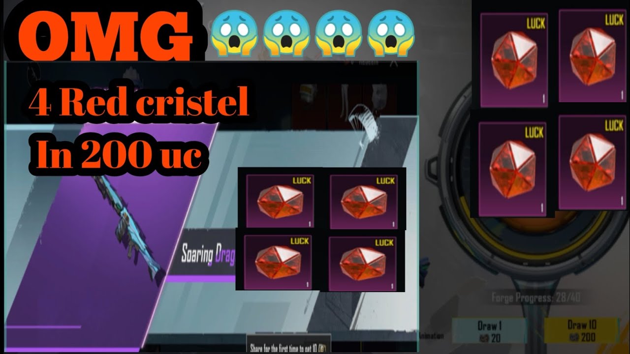 OMG 😱 😱 4 Red mythic Froge cristel in 200 uc | TopSmoker | PubgMobile ...