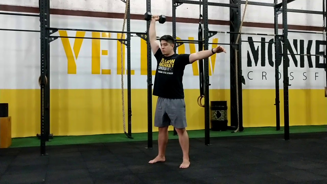 Single Arm, DB Thruster - YouTube