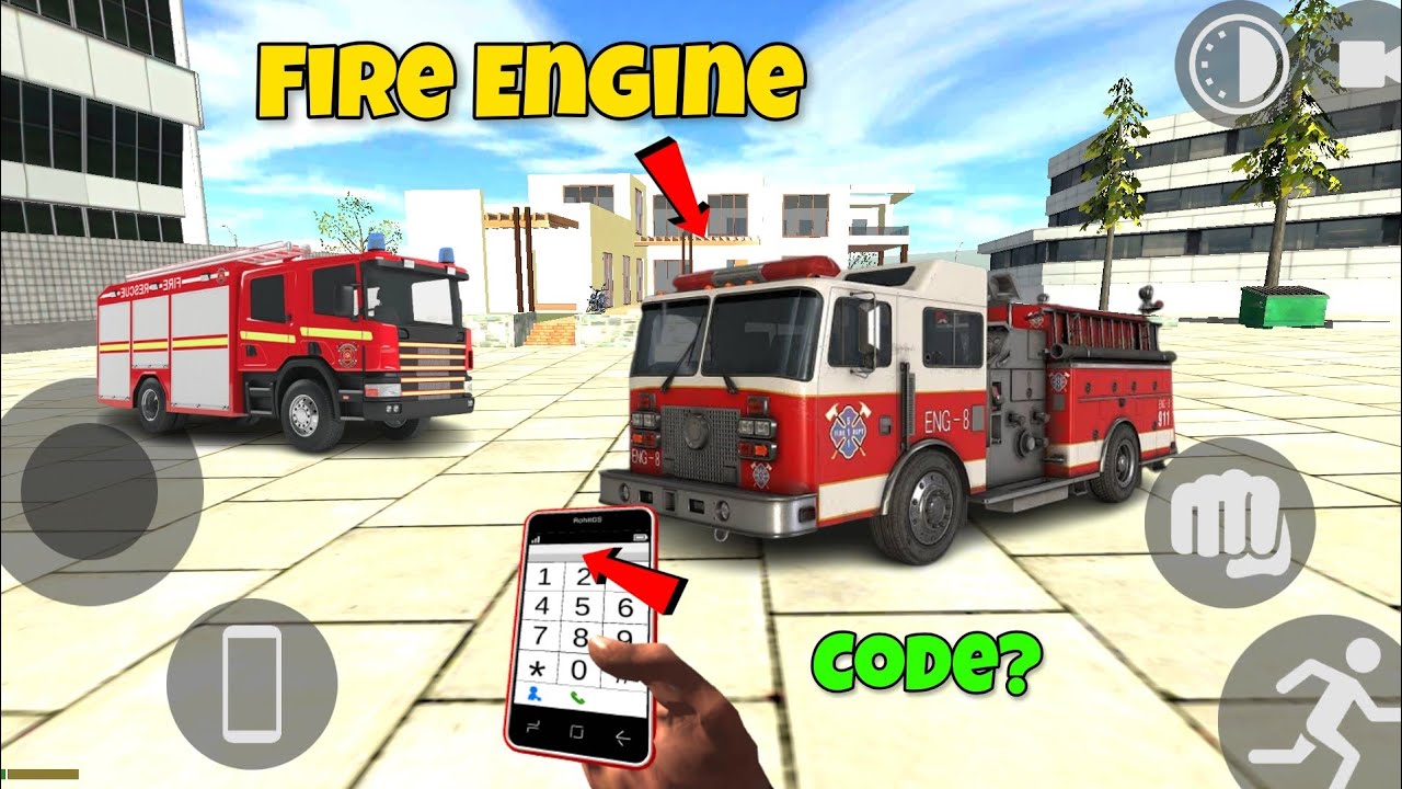 fire engine आ गया 😍 Indian bike driving 3d| Indian bikes driving 3d fire truck cheat code new ...