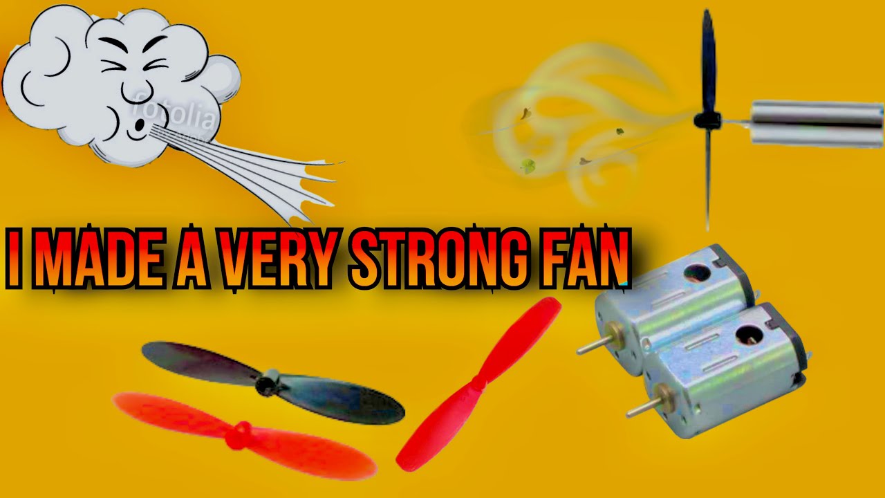 I made a very powerful fan with a DC motor / DIY #electronic - YouTube
