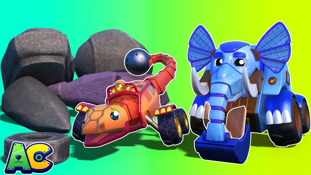 AnimaCars - DEMOLIZARD and BILLDOZER unblock the CAVE AnimaCars ...