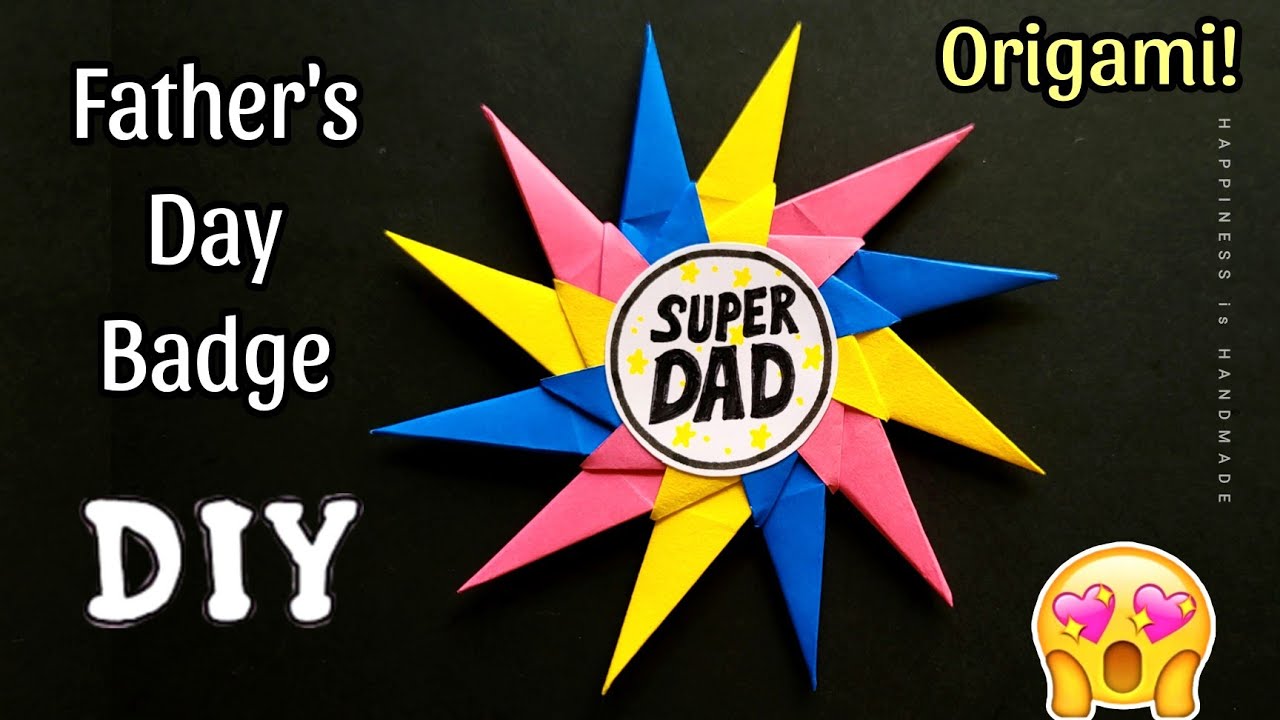 How to make Paper Badge for Father's Day || Father's Day Craft Ideas ...