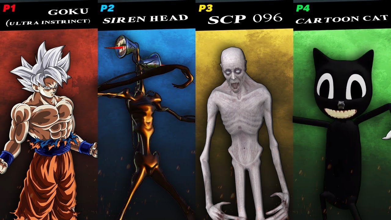 Goku VS Siren Head VS SCP 096 VS Cartoon Cat..! | SHORT TOURNAMENT #3 ...