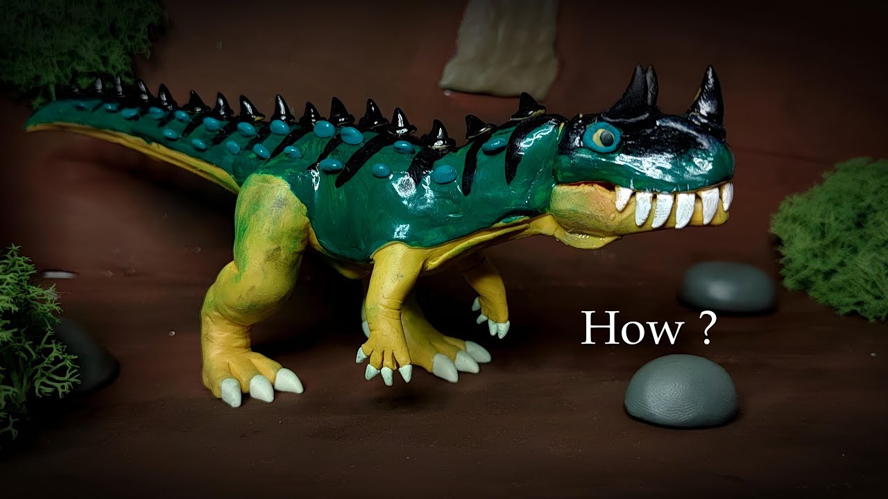 How to make clay Ceratosaurus - YouTube