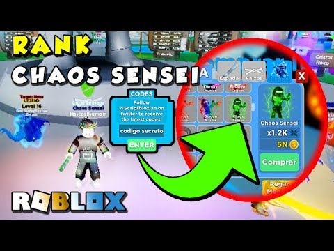 PEGUEI O RANK CHAOS SENSEI + NOVO CODIGO MASTER LEGEND NO NINJA LEGENDS ...