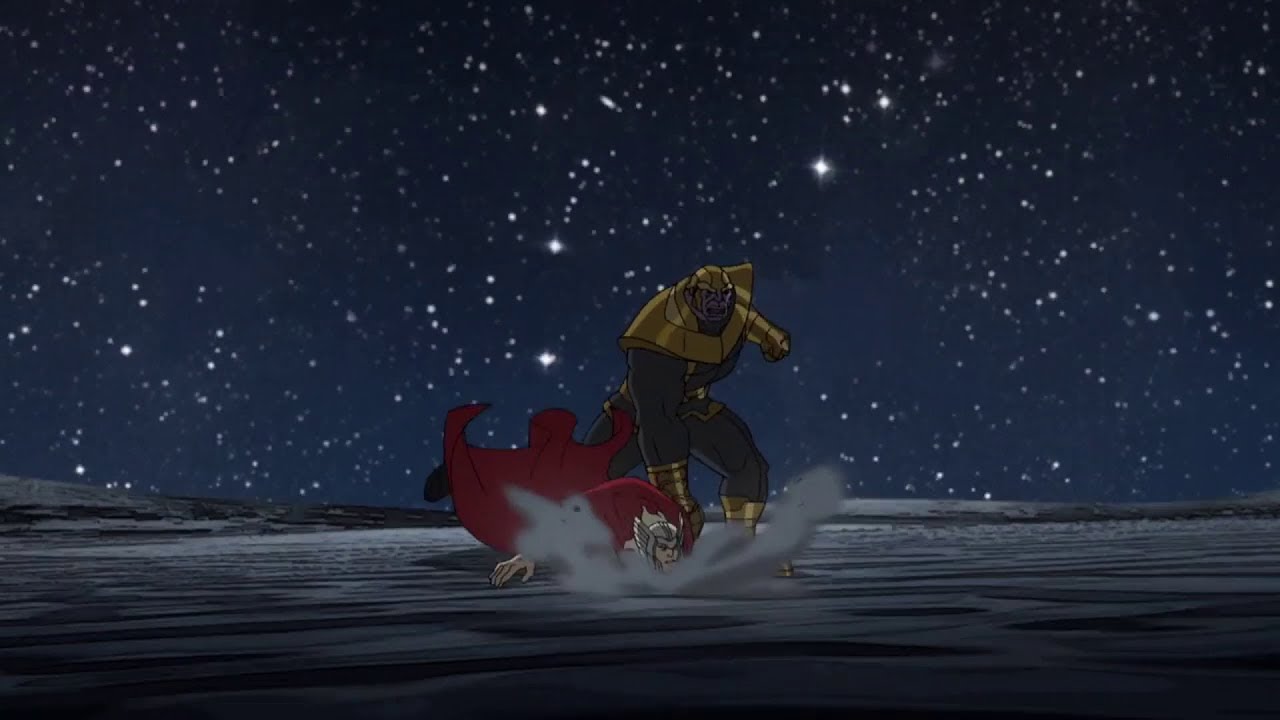Thanos Hits Mjolnir With Thor For 1 Hour - YouTube