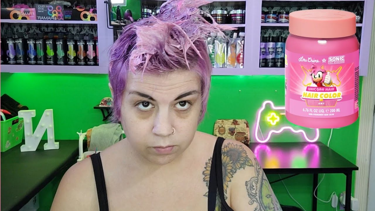 Lime Crime Unicorn Hair - Sonic / Amy - Pastel Pink - YouTube