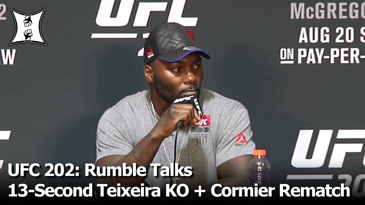 UFC 202: Anthony Johnson Talks 13-Second Teixeira KO, Cormier Rematch ...