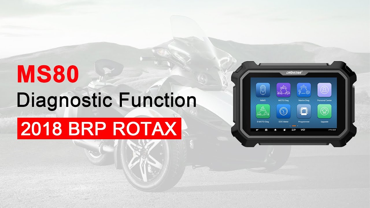 MS80-The diagnostic functions for 2018 BRP ROTAX motorcycle - YouTube