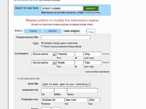 How to use EasyBib - YouTube