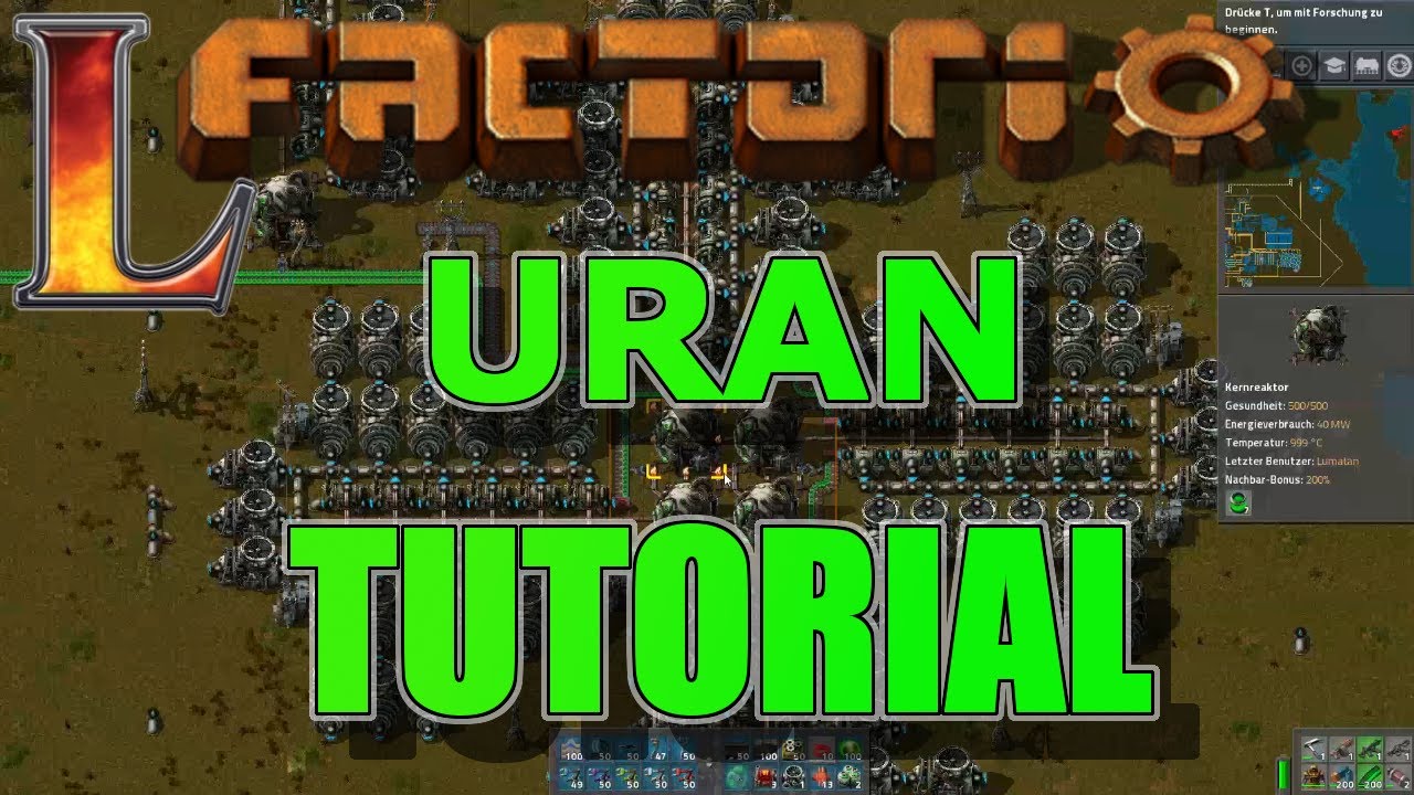 Factorio Uran Tutorial | Deutsch/German | Vom Erz zum Strom ...