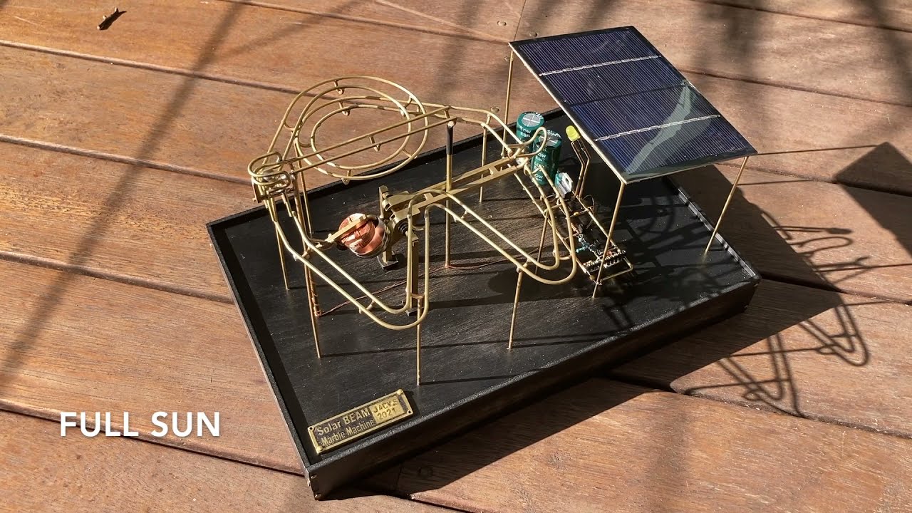 Solar BEAM Marble Machine - YouTube