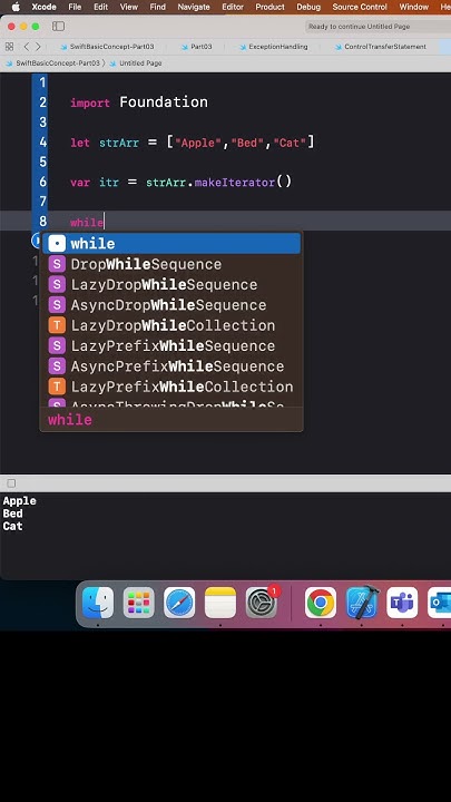 Swift| How makeIterator() and next() method work with while loop over array @CodeWithAnand10 # ...