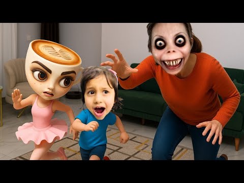 BALLERİNA CAPPUCİNO SAKLANMAK İÇİN MELİSANIN EVİNE GELDİ KOLTUĞUN ARKASINA SAKLANDI