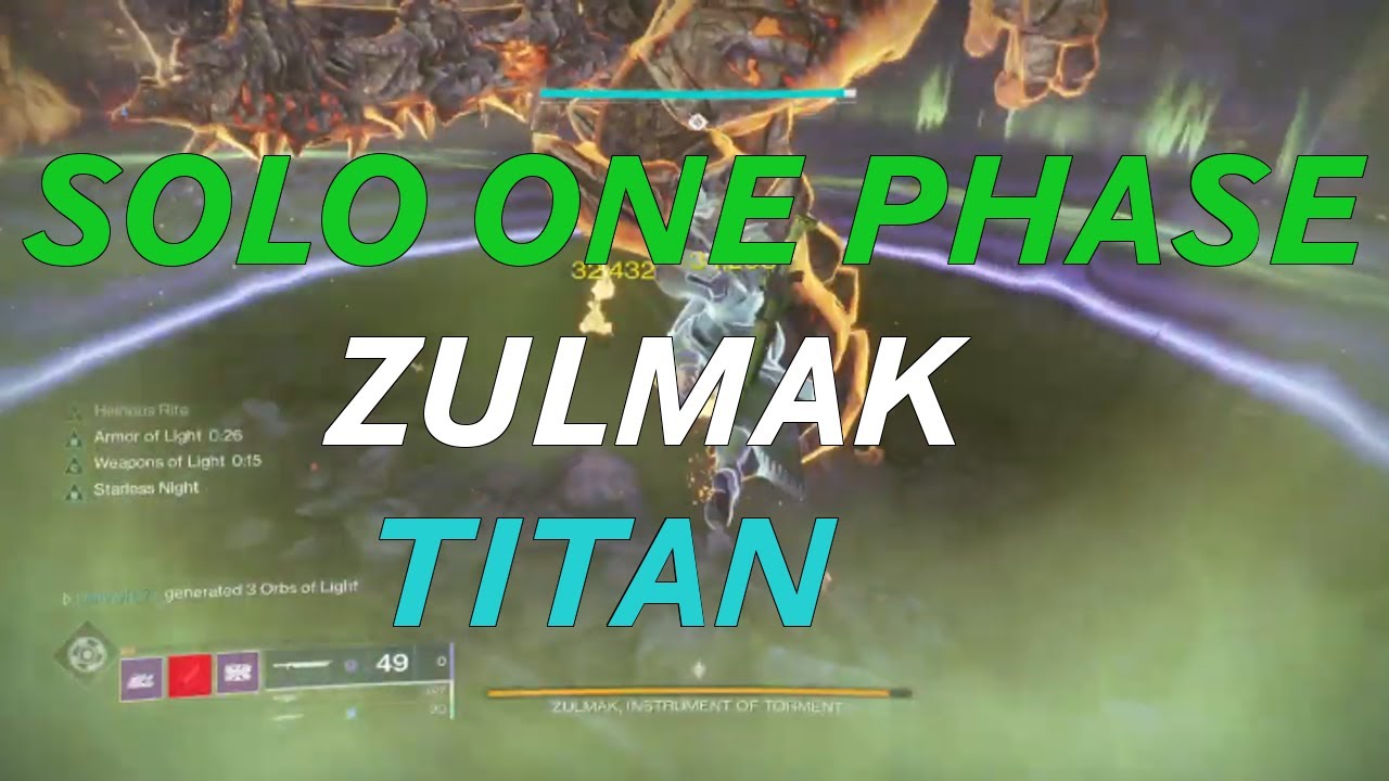 Solo One Phase Zulmak Titan | Destiny 2 - YouTube