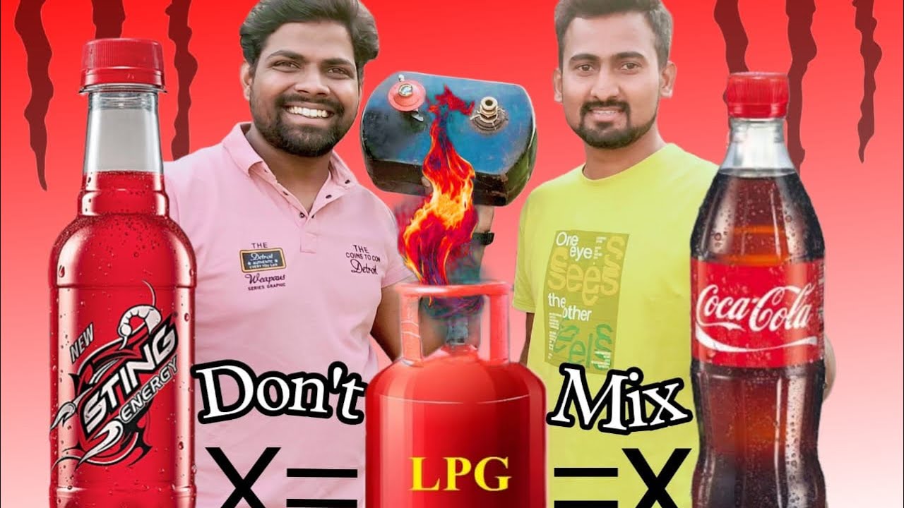 Don't Mix LPG in Coca Cola And Sting ||………..#sting #lpg #lpgblast ...