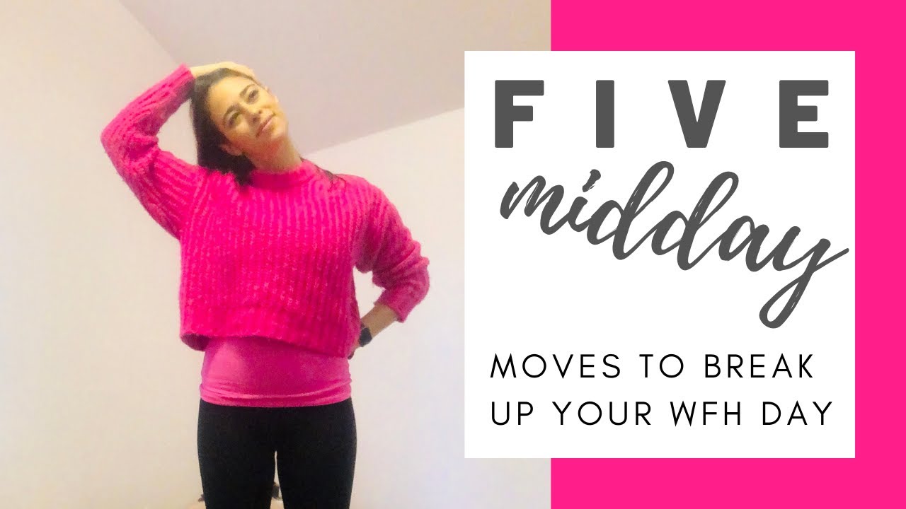 5 midday yoga stretches to break up your #WFH day with Jess Guyer - YouTube