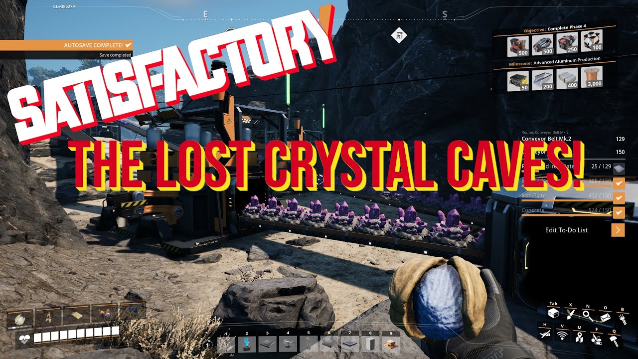 Satisfactory Episode #35 – The Lost Crystal Caves! - YouTube