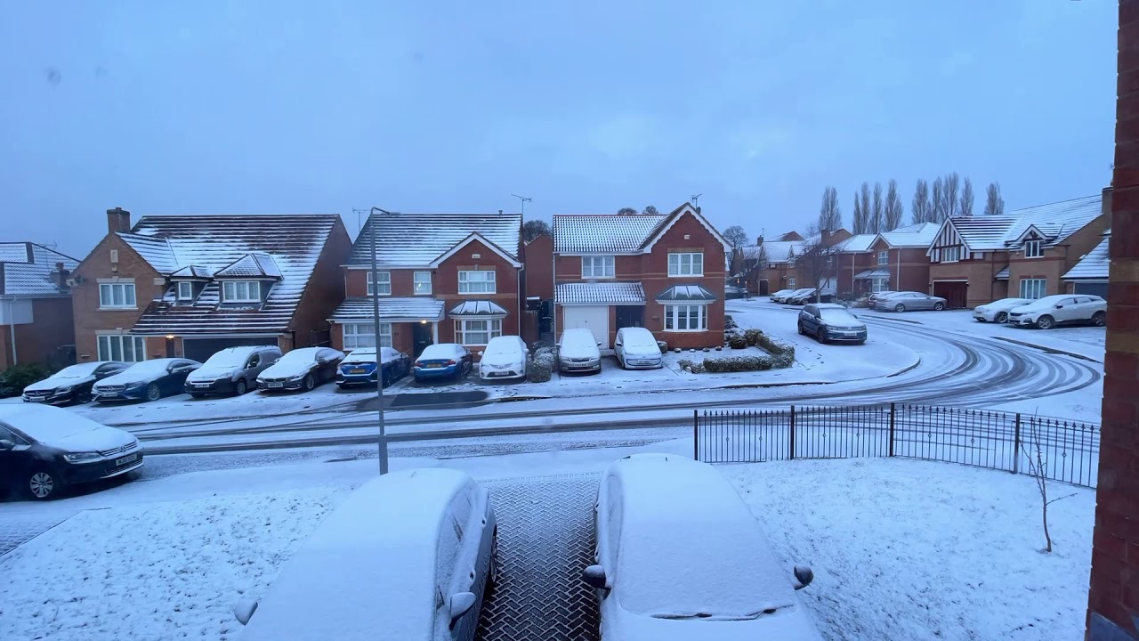 UK Snow Timelapse | 08/02/21 | North Nottinghamshire - YouTube