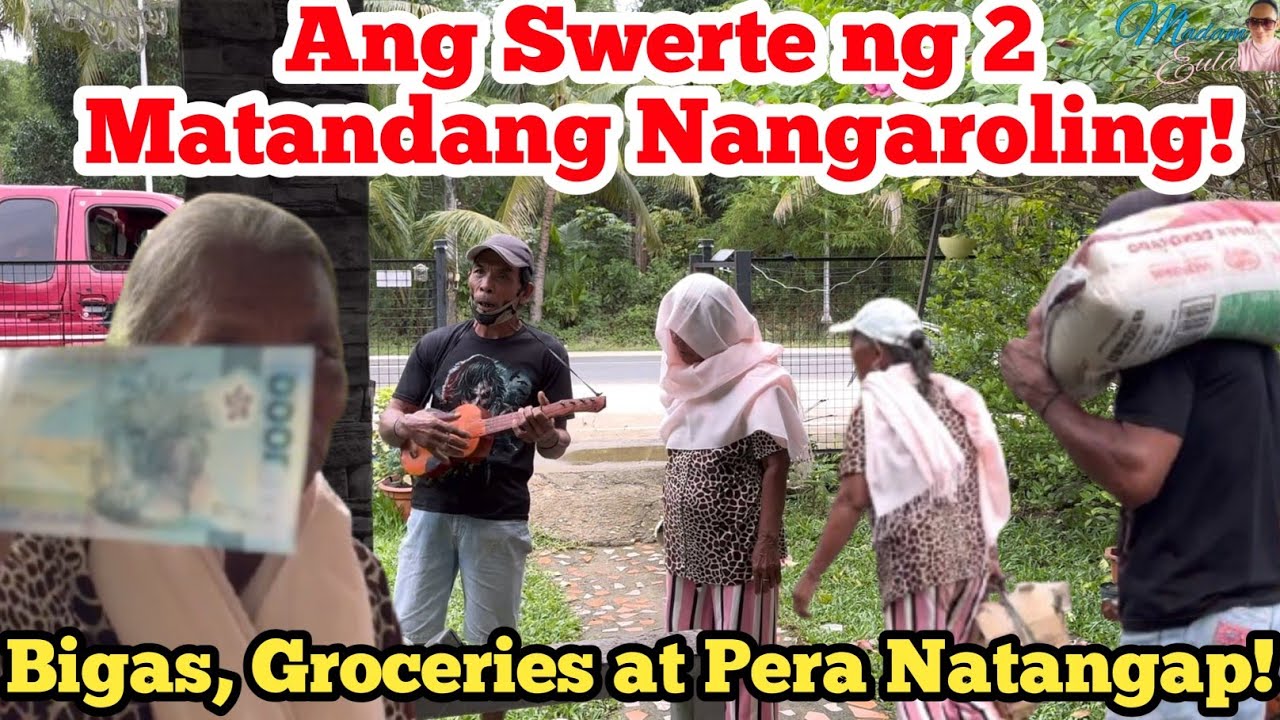 Wow Swerte!😲 2 Matandang Nangaroling Ang Daming Bitbit Pauwi! - YouTube