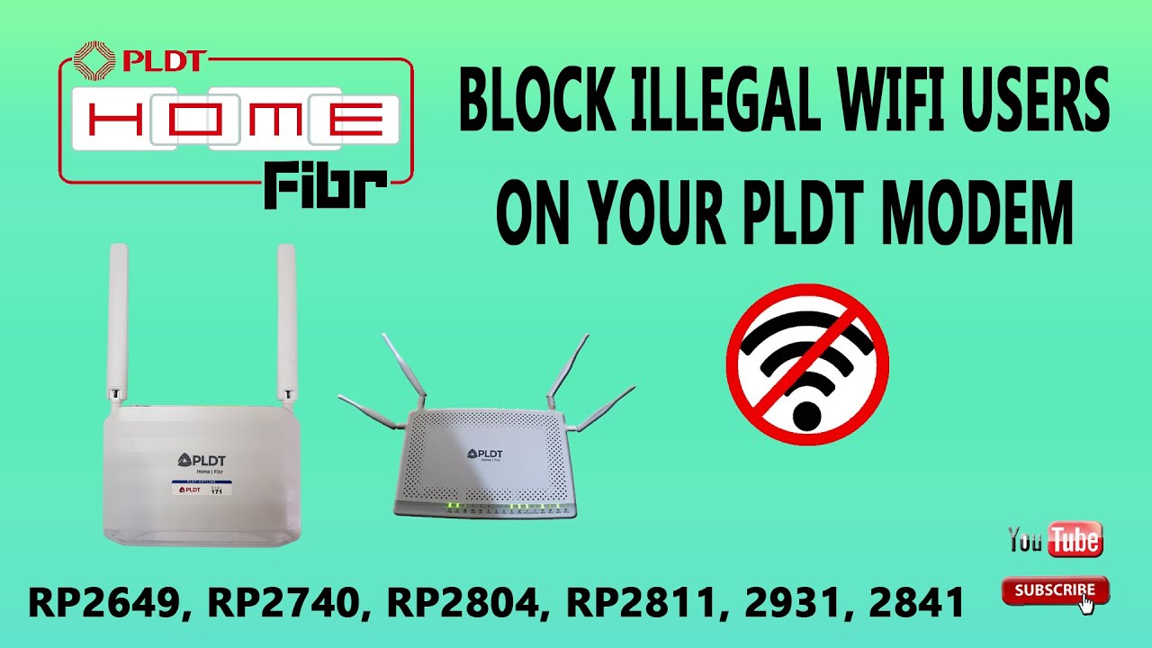 How to block unwanted WiFi user on your PLDT home network - YouTube